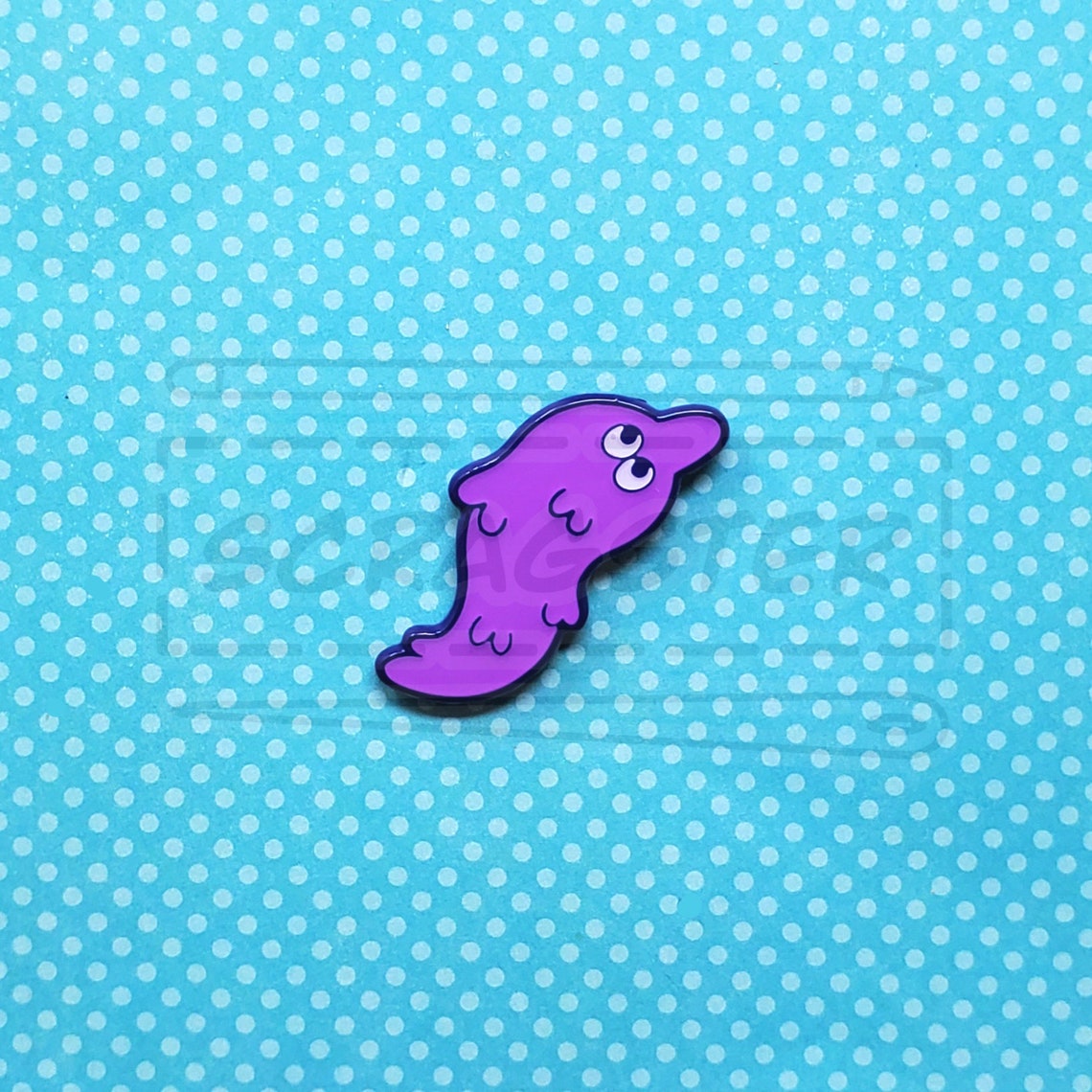 Worm on a String 1.5 Dyed Metal Enamel Pin - Etsy