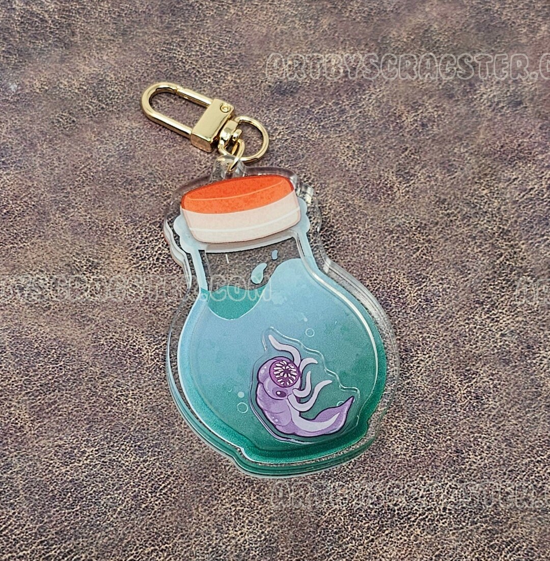 Illithid Mind Flayer Tadpole Specimen 3" Acrylic Shaker Keychain - Etsy
