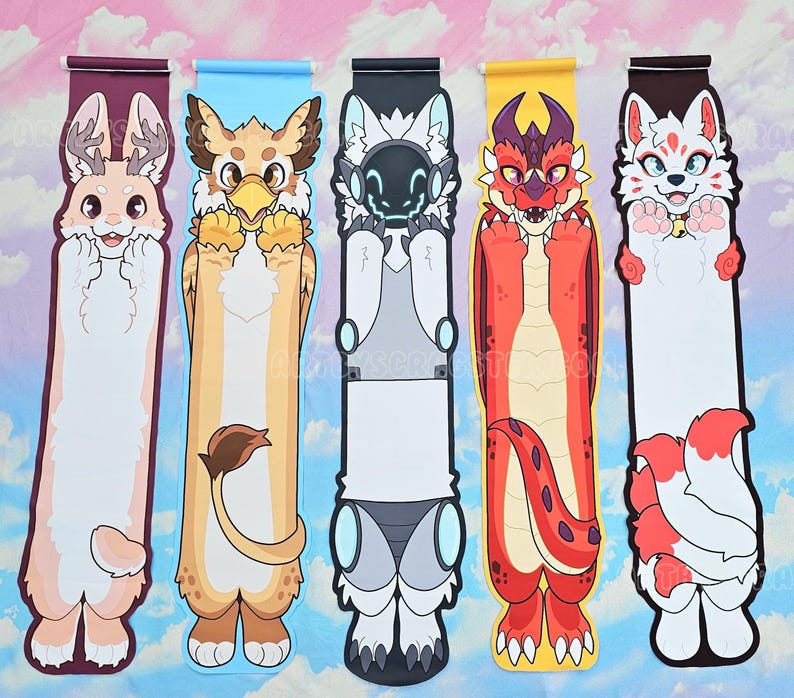 Long Animal Pin Banners Mythical & Furry Species - Etsy