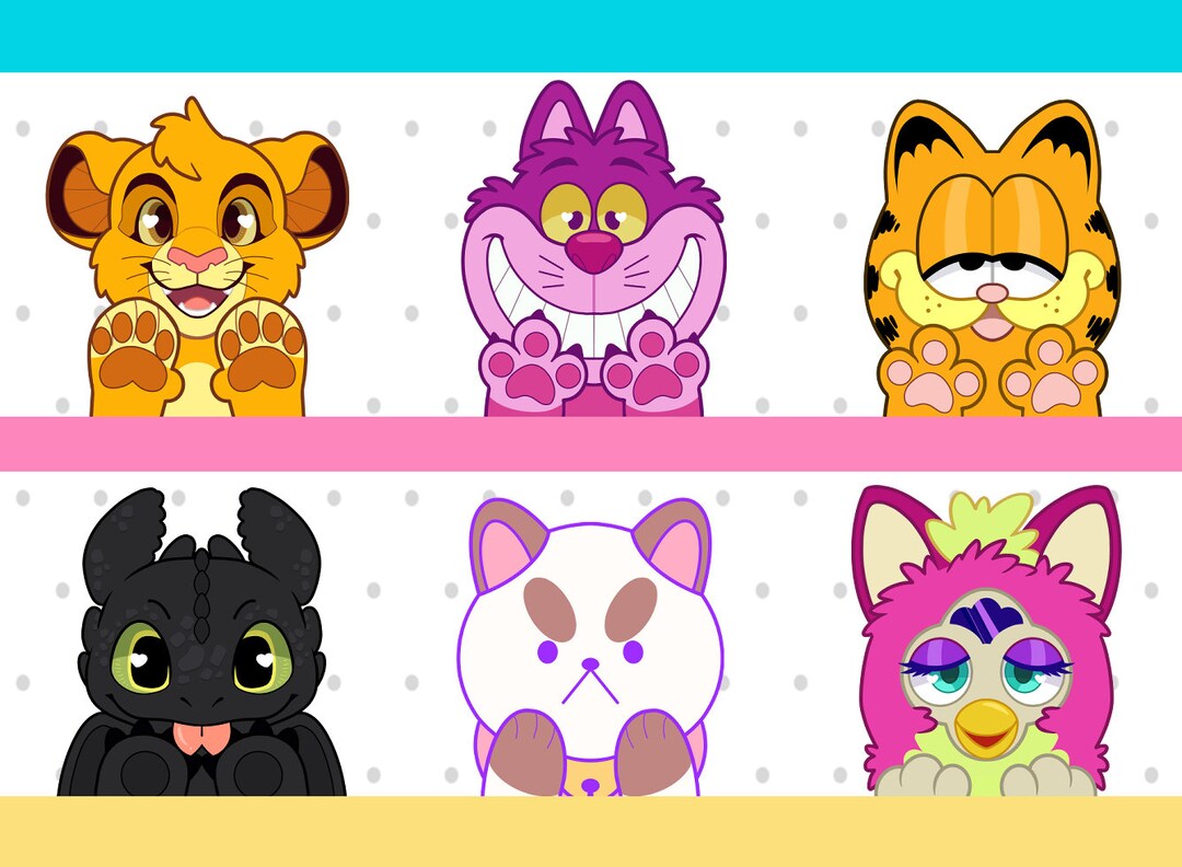 Peeker Sticker Cartoons and Nostalgia - Etsy