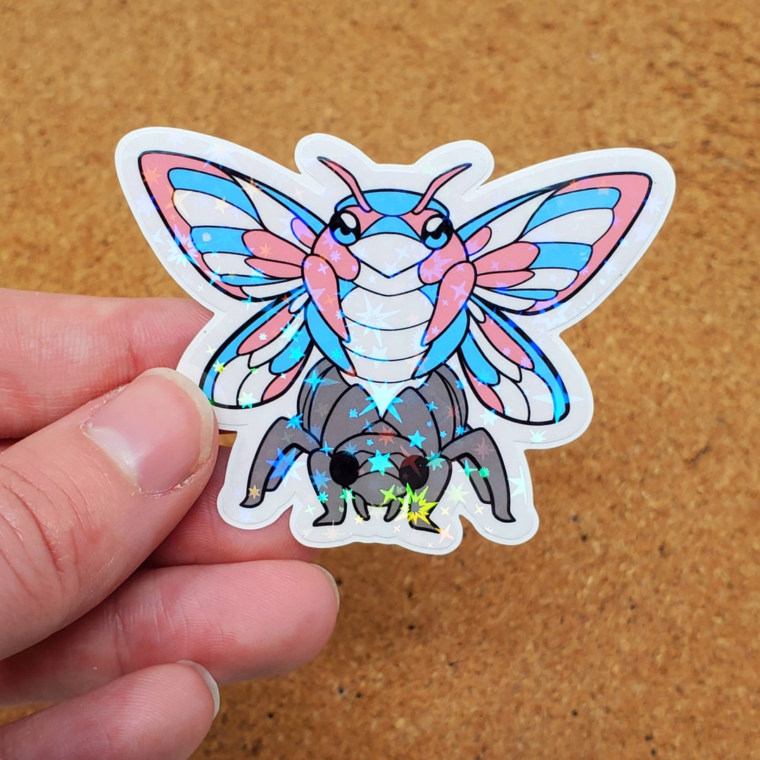 Trans Pride Cicada 2.5" Holo Vinyl Sticker - Etsy