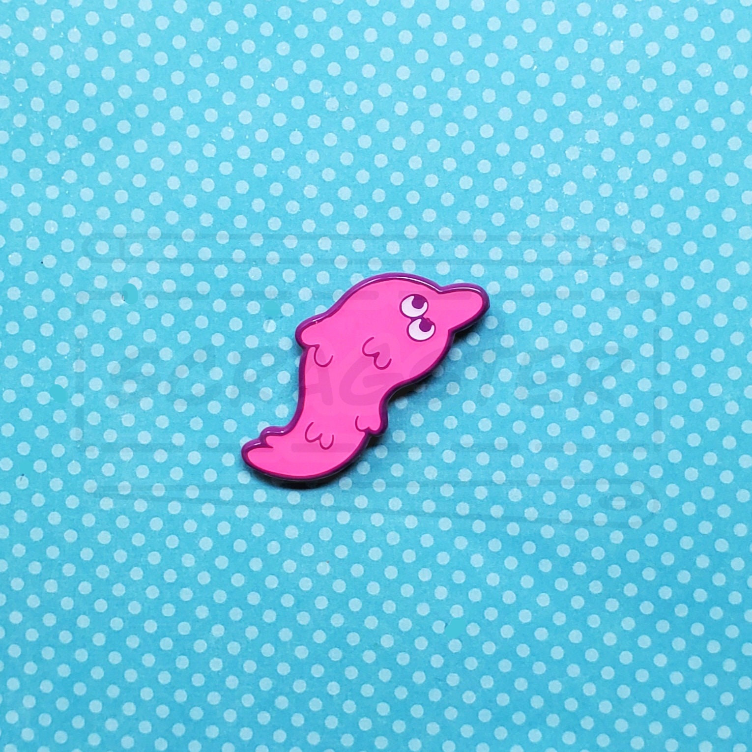 Worm on a String 1.5 Dyed Metal Enamel Pin | Etsy