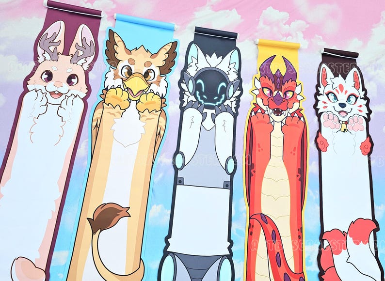 Long Animal Pin Banners Mythical & Furry Species - Etsy