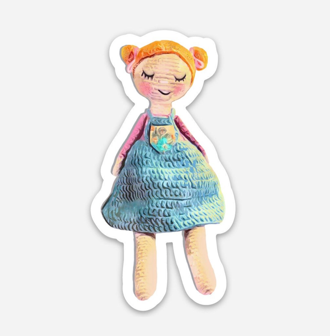 Sticker, Vinyl Sticker, Crochet Sticker, Doll Sticker, Crochet Doll ...