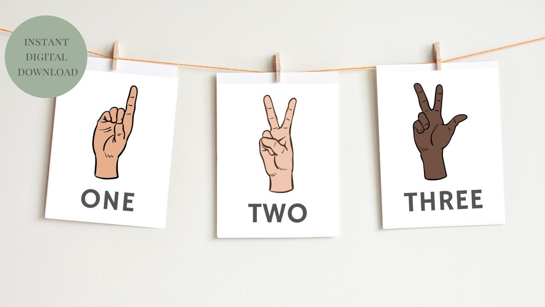 ASL, Numbers 0-10 Flashcards, Signs, Hand Gestures, Language, Children ...