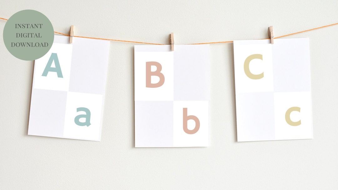 Matching Uppercase & Lowercase Alphabets Abcs, Flashcards, Education ...