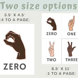 ASL, Numbers 0-10 Flashcards, Signs, Hand Gestures, Language, Children ...