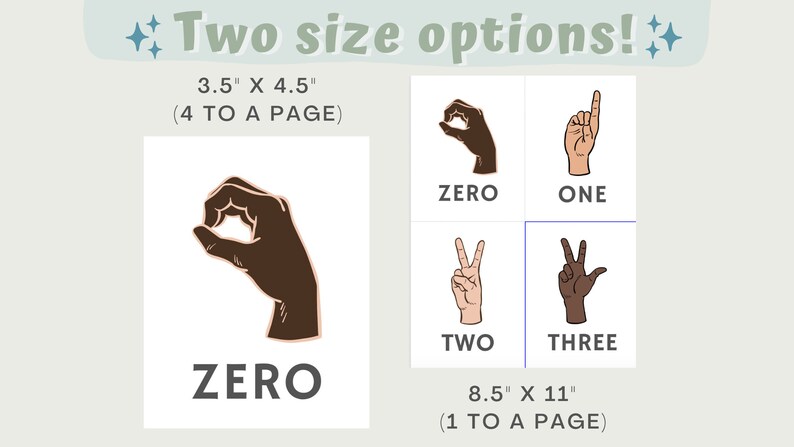ASL, Numbers 0-10 Flashcards, Signs, Hand Gestures, Language, Children ...