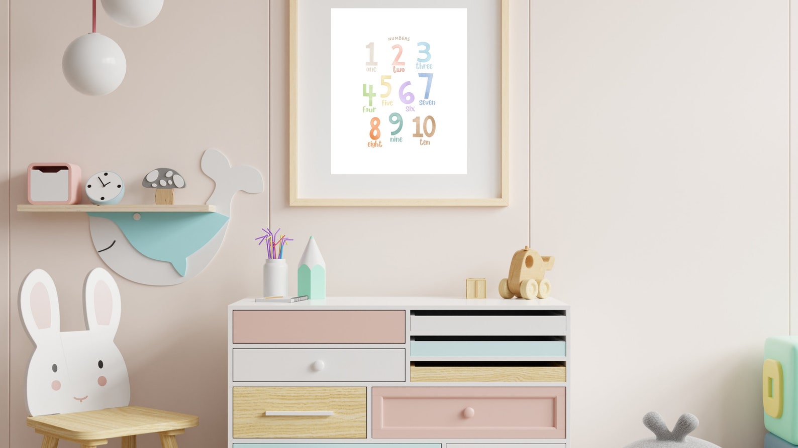 Numbers Chart Printable Poster Children Education - Etsy