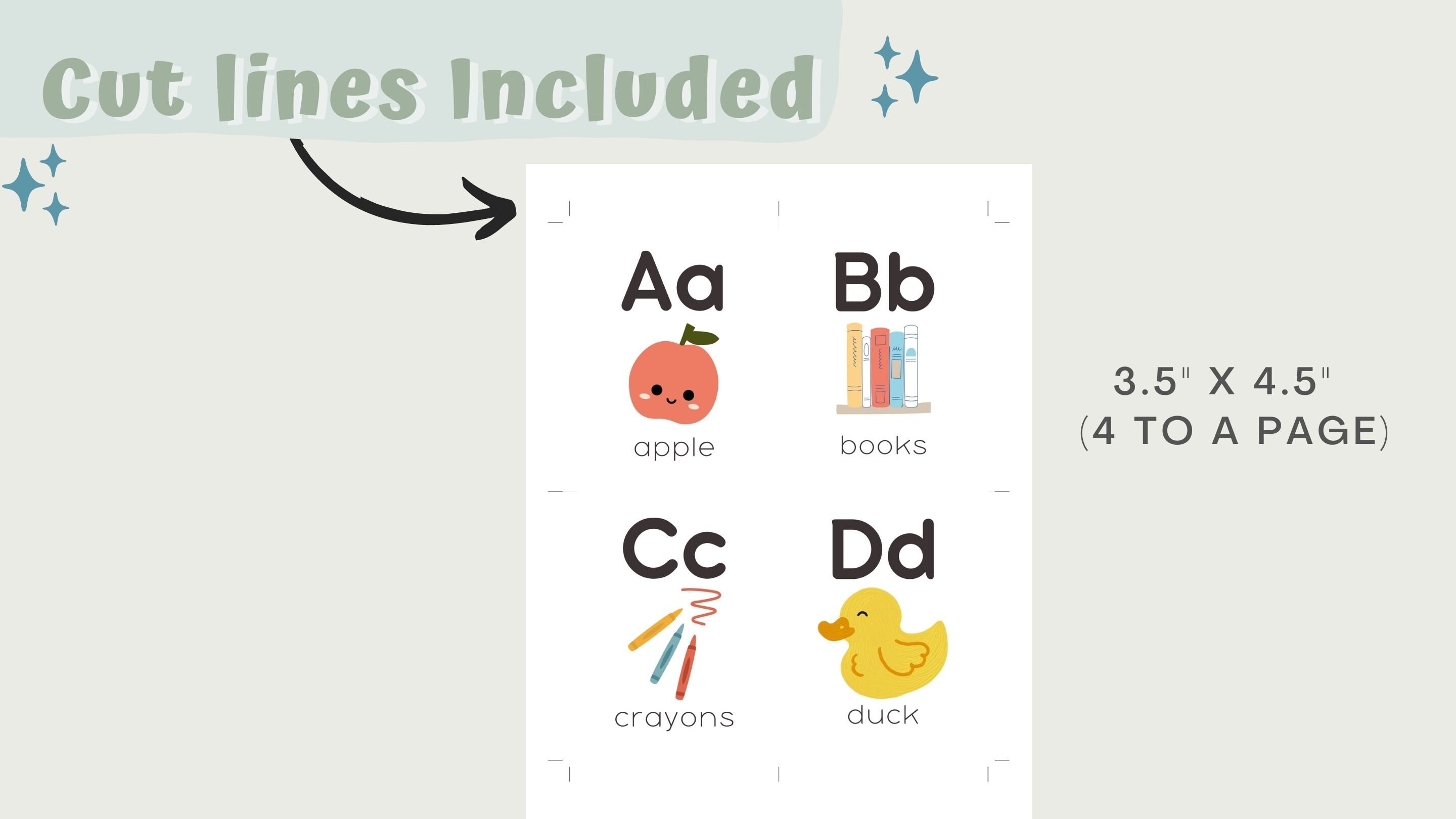 Alphabet Flash Cards, ABC, Children, Kids, Montessori, Classroom ...