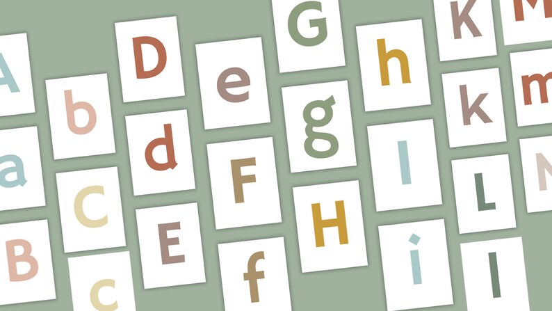 Matching Uppercase & Lowercase Alphabets Abcs, Flashcards, Education ...