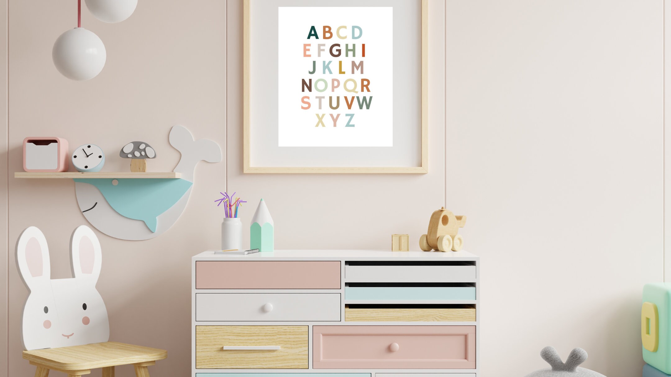 Alphabet Chart Printable Poster, Children, Education, Montessori ...