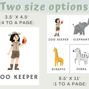 50 Zoo Animals Flashcards, Safari Flash Cards, Animal, Montessori ...