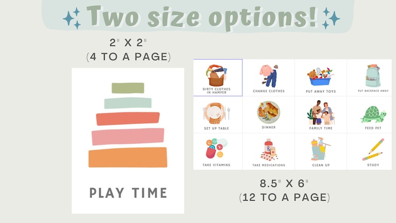 Children's Morning and Evening Chores and Routines, Cards, Chart ...