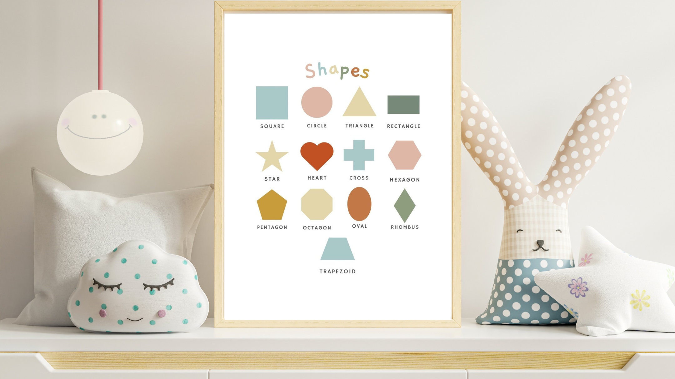 Shapes Chart Printable Poster, Children, Education, Montessori ...