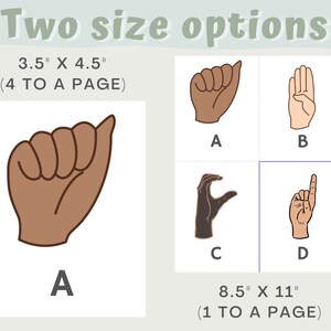 ASL Alphabet Flash Cards, ABC, Children, Kids, Montessori, Classroom ...