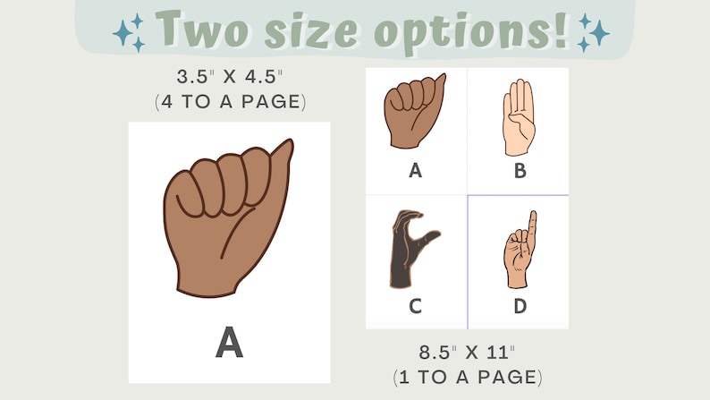 ASL Alphabet Flash Cards, ABC, Children, Kids, Montessori, Classroom ...