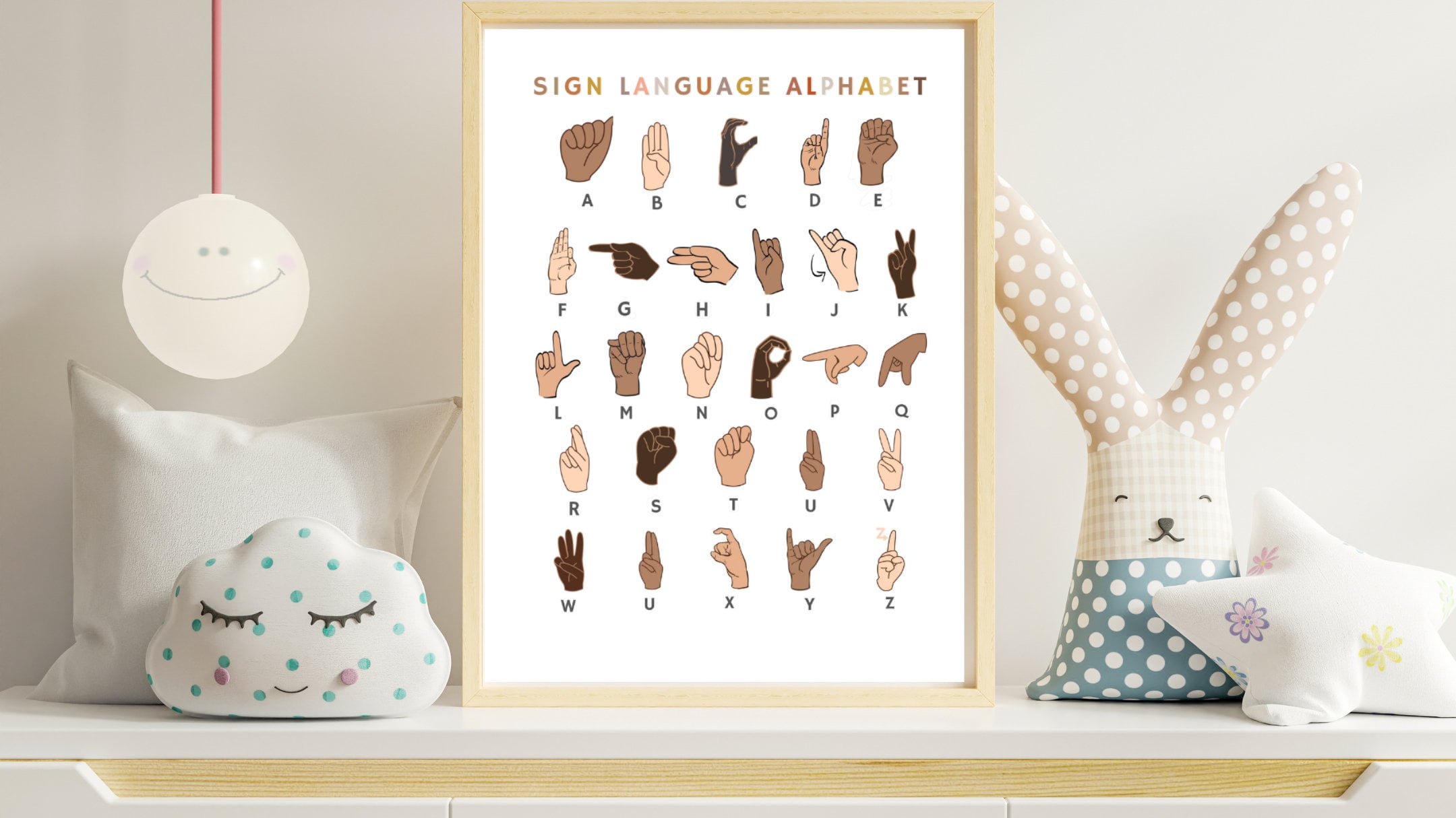 ASL, Sign Language Alphabet Poster, Abcs, Digital, Printables, Wall Art ...