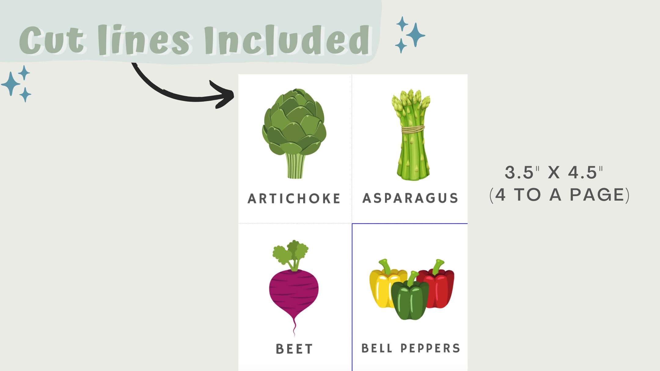 Vegetables Flash Cards, Montessori, Classroom, Learning, Flashcards ...
