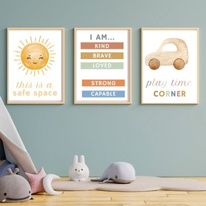 Calming Corner Poster Bundle, Affirmations, Play, Quiet, Reading, Safe ...