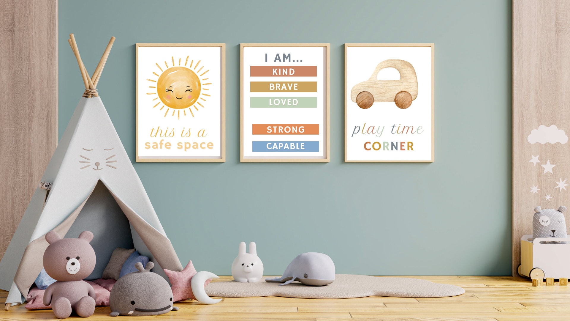 Calming Corner Poster Bundle, Affirmations, Play, Quiet, Reading, Safe ...