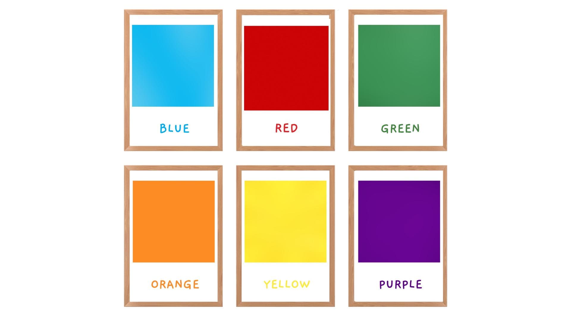 Learn Colors Flash Cards: Montessori Educational Printable (digital ...