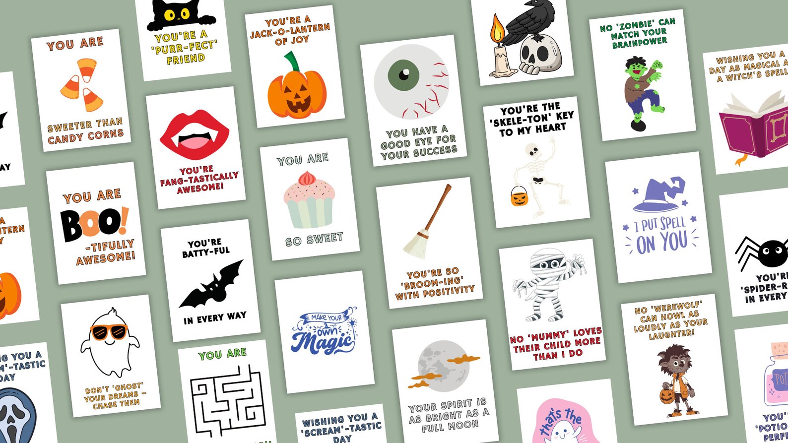 31 Lunchbox Halloween Notes, Printable, Digital, Children, School Lunch ...