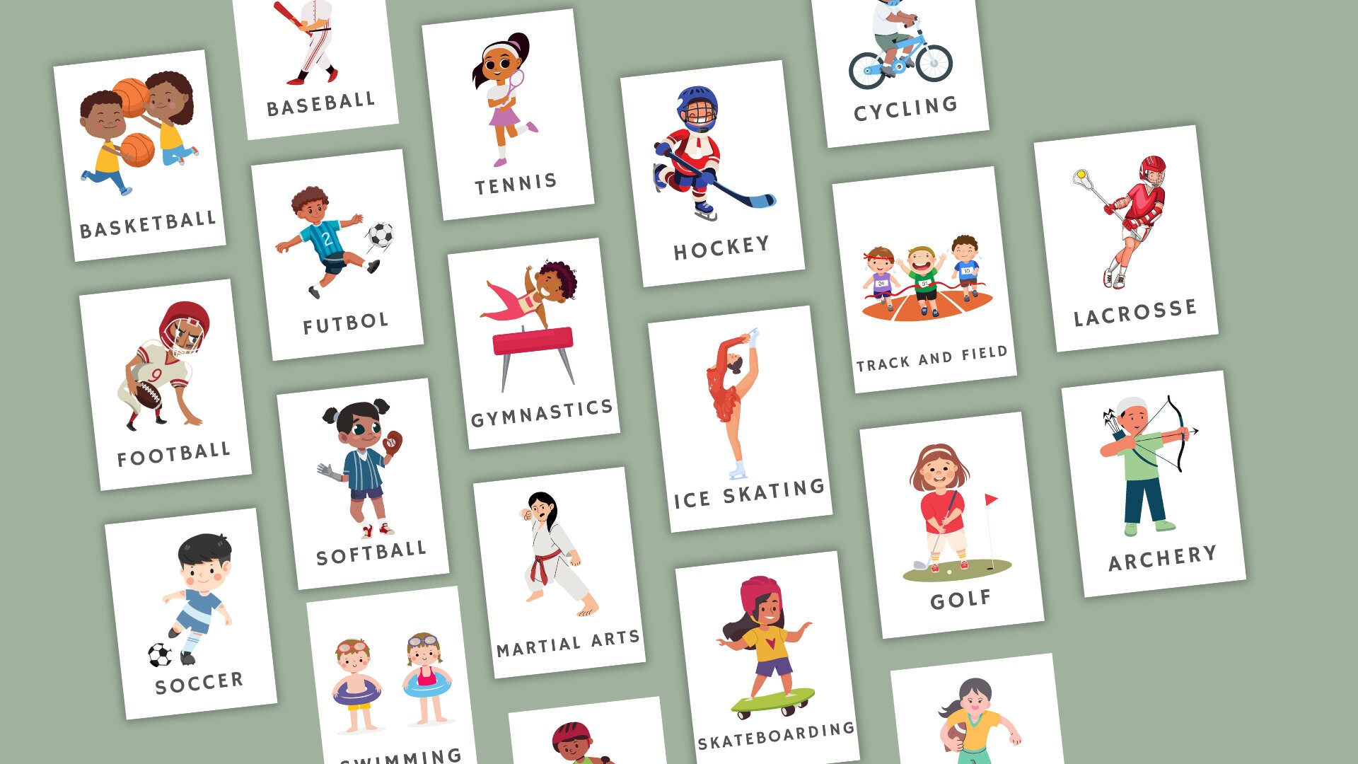 Sports Flashcards, Physical Activity, Athletes, Activities, Calming ...