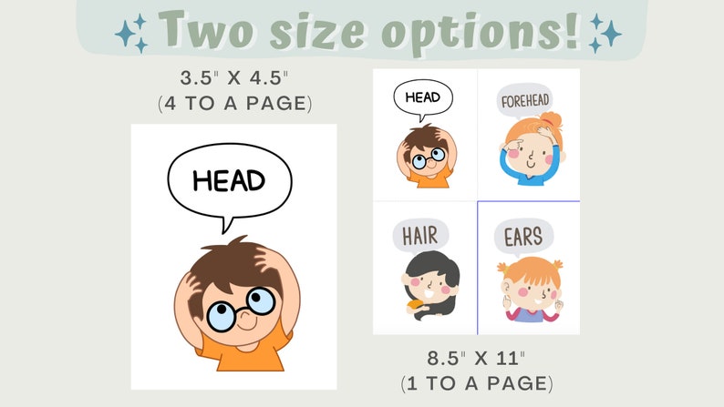 Body Parts Illustration, Children, Learning, Flash Cards, Calming ...