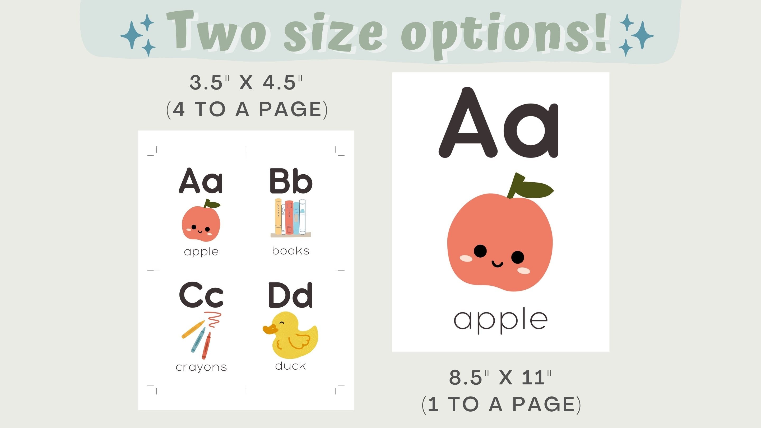 Alphabet Flash Cards, ABC, Children, Kids, Montessori, Classroom ...