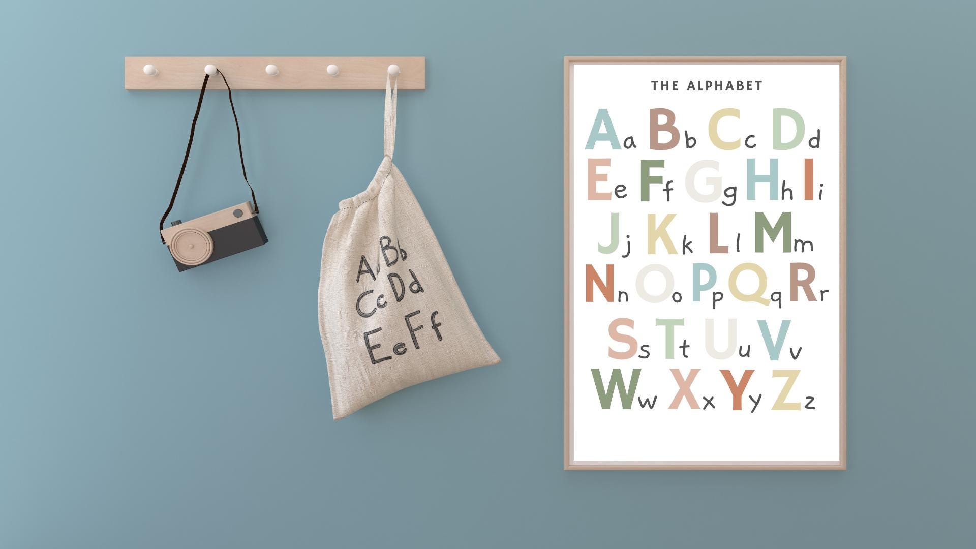 Colorful Alphabet Poster, Abcs, Digital, Printables, Wall Art ...