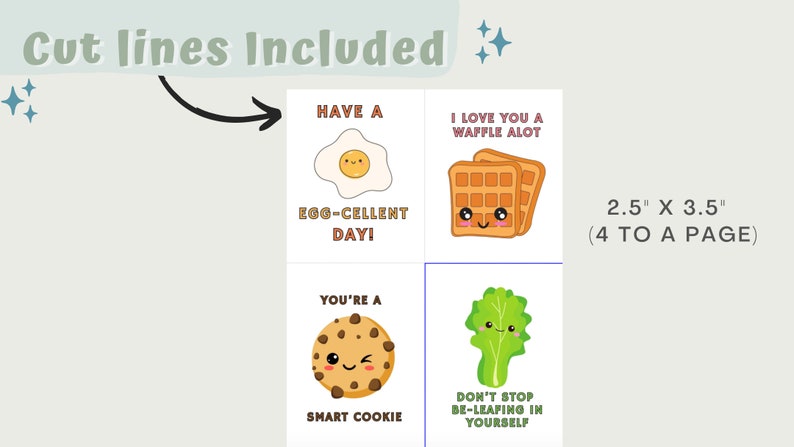 30 Lunchbox Foodie Notes, Printable, Digital, Children, School Lunch ...