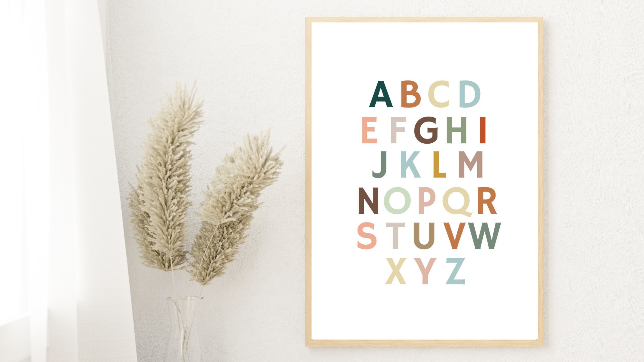 Alphabet Chart Printable Poster, Children, Education, Montessori ...