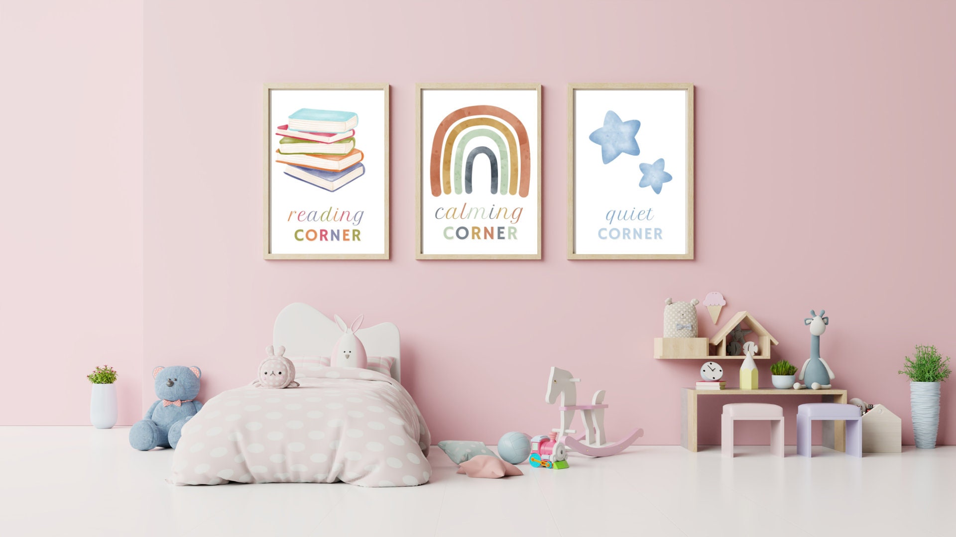 Calming Corner Poster Bundle, Affirmations, Play, Quiet, Reading, Safe ...