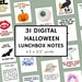 31 Lunchbox Halloween Notes, Printable, Digital, Children, School Lunch ...