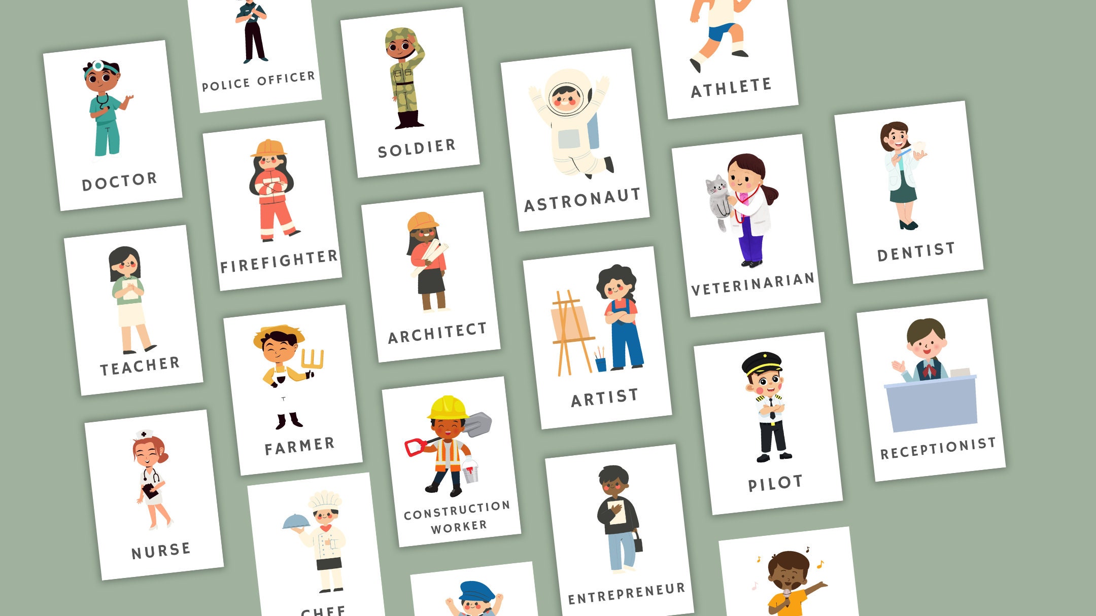 20 Occupations Flashcards, Jobs, Careers, Lifestyle, Calming Corner ...