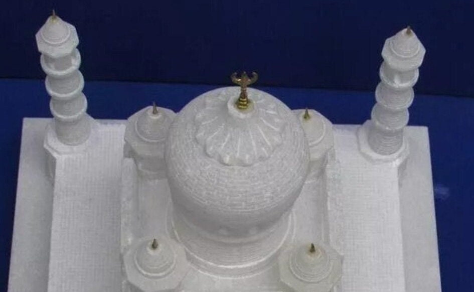 9 White Marble Taj Mahal Replica Indian Souvenir Handcrafted Miniature ...