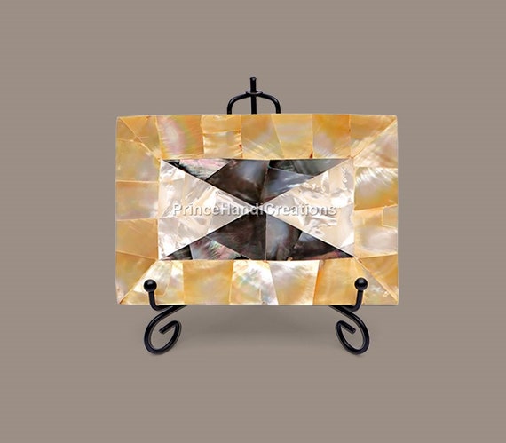 Stone Tray Mop Stone Platters Mother of Pearl Mosaic Art - Etsy