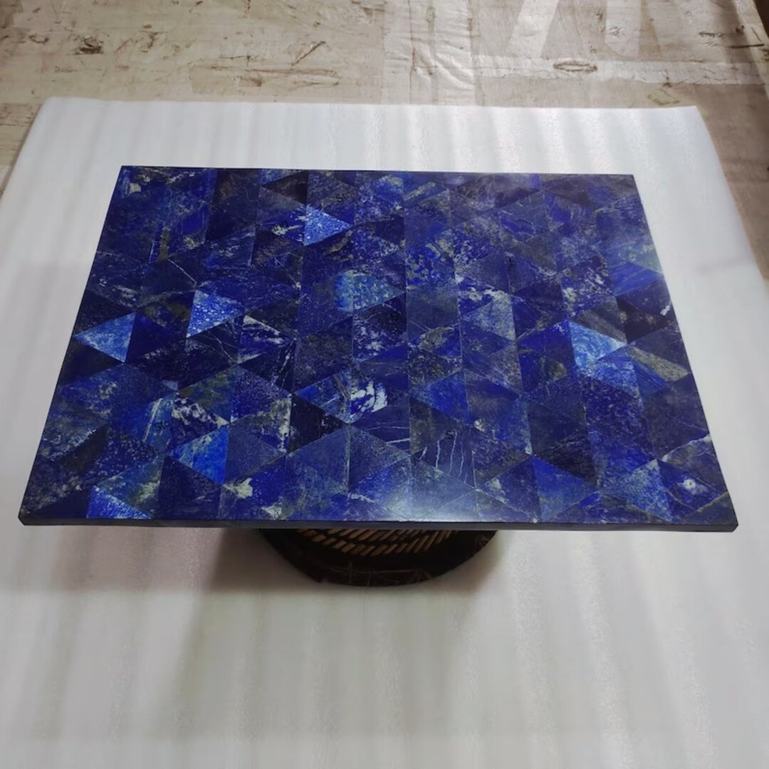 Lapis Lazuli Coffee Table, Blue Marble Table, Lapis Lazuli Center Table ...