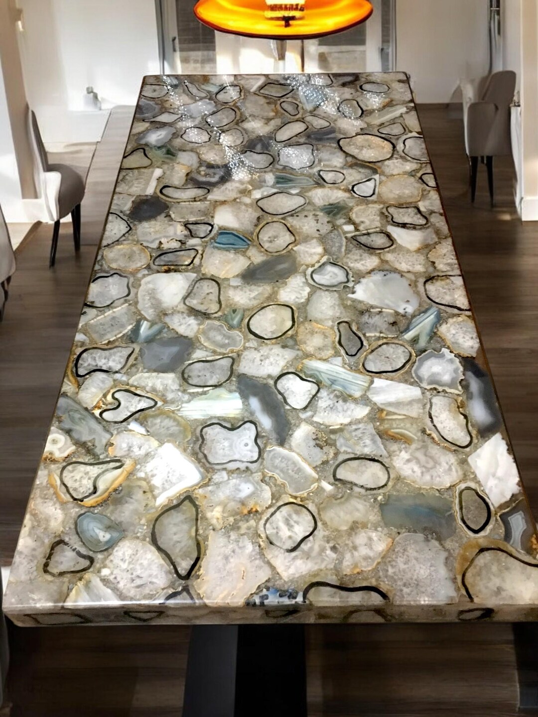 Agate Dining Table, Stone Dining Table Top, Agate Center Table, Agate ...