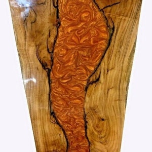 Orange Epoxy River Dining Table Tops Made to Order for Dining Room Home ...