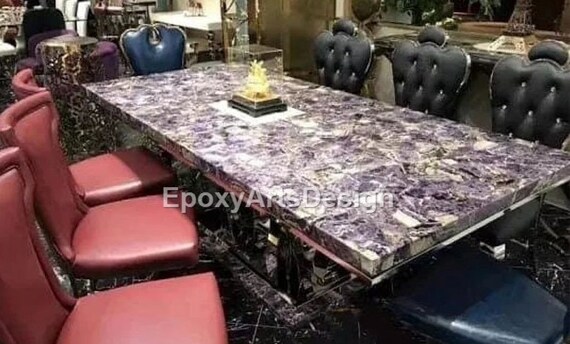 Amethyst Agate Stone Table Top Counter Top Décor Mystical - Etsy