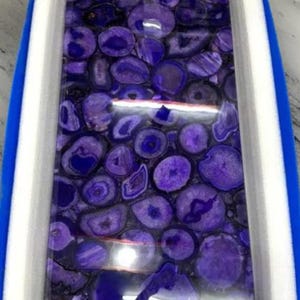 Purple Agate Table Top Slab for Kitchen & Dining Room Interior Custom ...