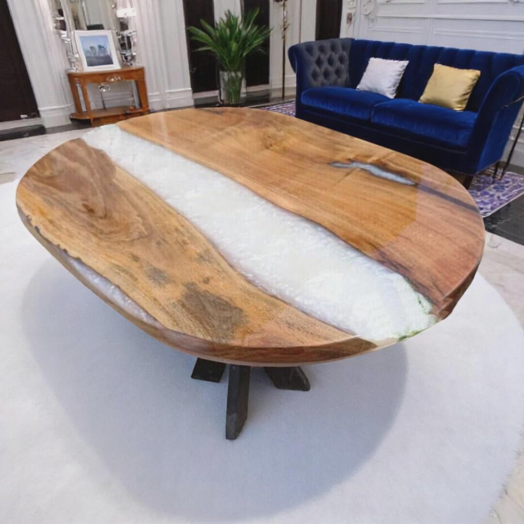 Epoxy Resin Table, Epoxy Coffee Table, Oval Epoxy Table, Custom Dining ...