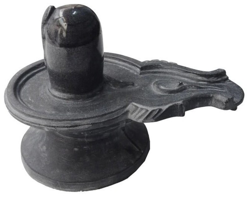 Handcrafted Black Marble Shiva Lingam: Hindu Temple Decor (18 Inch) - Etsy