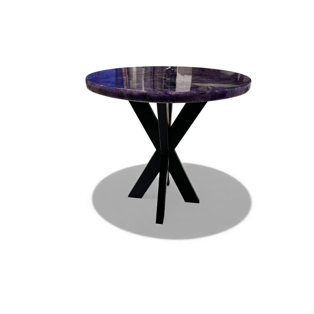Handmade Amethyst Coffee Table Round for Home & Living Decor - Etsy