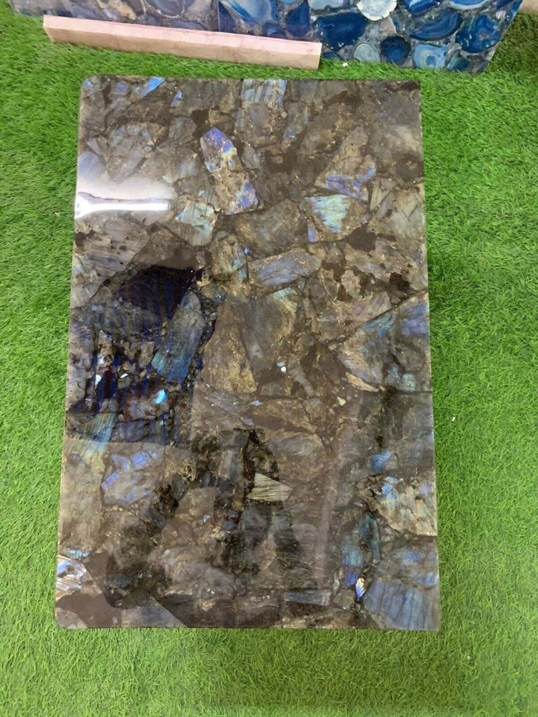 Labradorite Dining Table Tops Masterpiece Semi Precious Healing Crystal ...