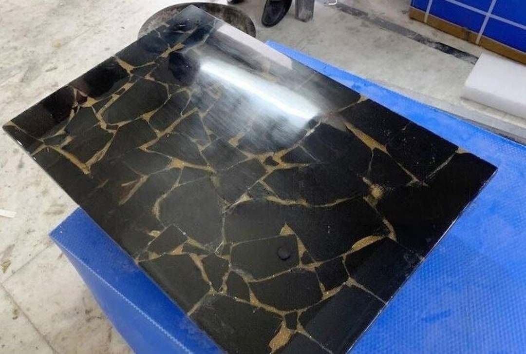 Obsidian Table Top, Stone Coffee Table, Black Obsidian Counter Slab ...