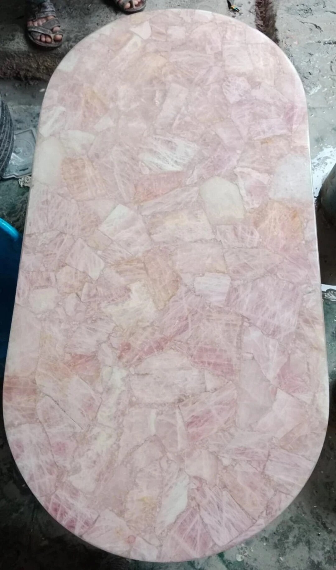 Patio Dining Table, Pink Quartz Table, Stone Coffee Table, Modern ...
