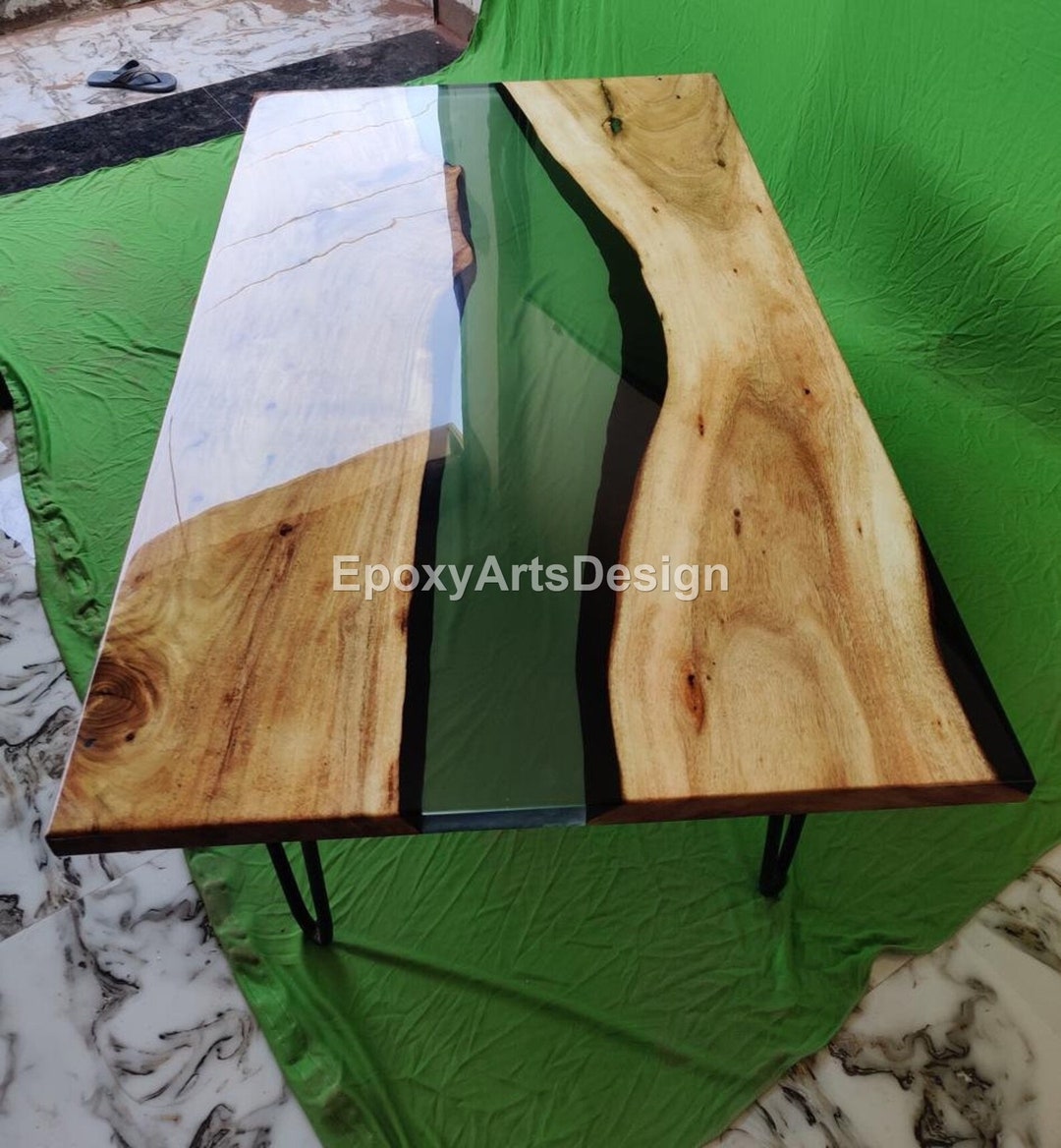 Epoxy Resin Table, Epoxy Wooden Table, Resin Top Table, Walnut Live ...